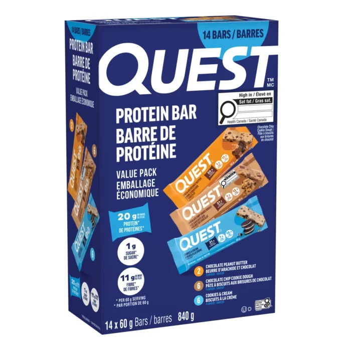 Quest Protein Bars Variety Pack, 14 × 60 g - XIIBNIB Corporation